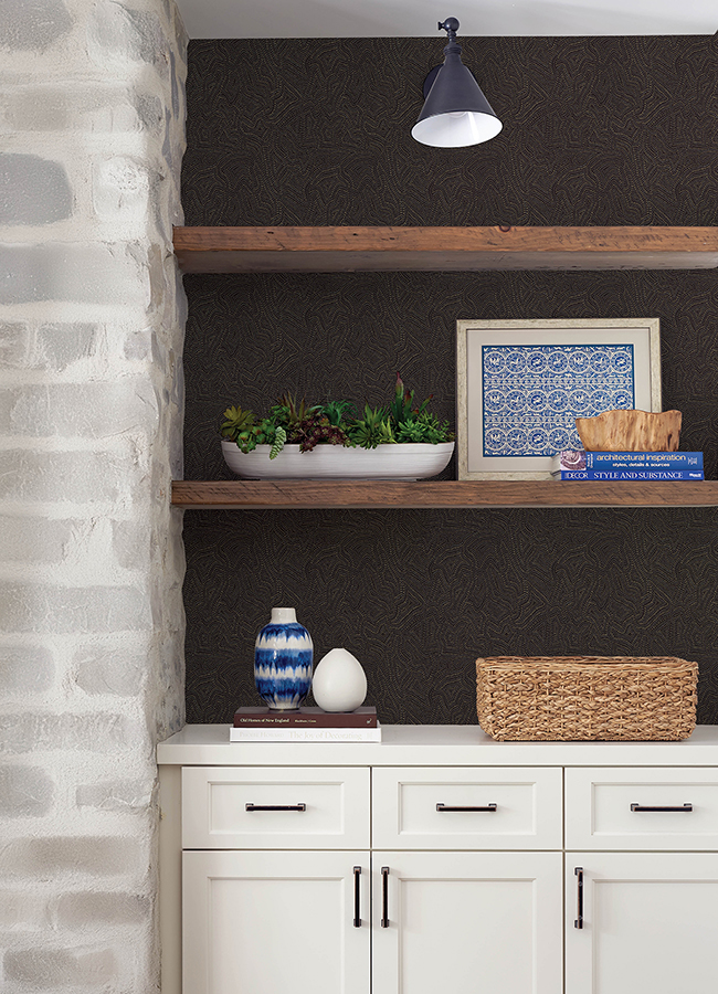 4155-27346 - Hollenback Black Dotted Abstract Wallpaper - by A-Street ...