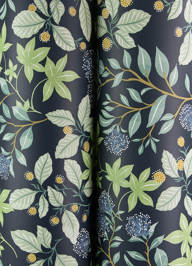 4155-72814 - Mildred Indigo Botanical Trail Wallpaper - by A-Street Prints