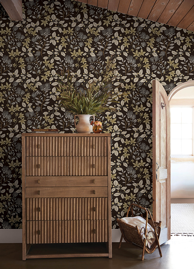 York Wallcoverings. 4155-72817 - Mildred Black Botanical Trail ...