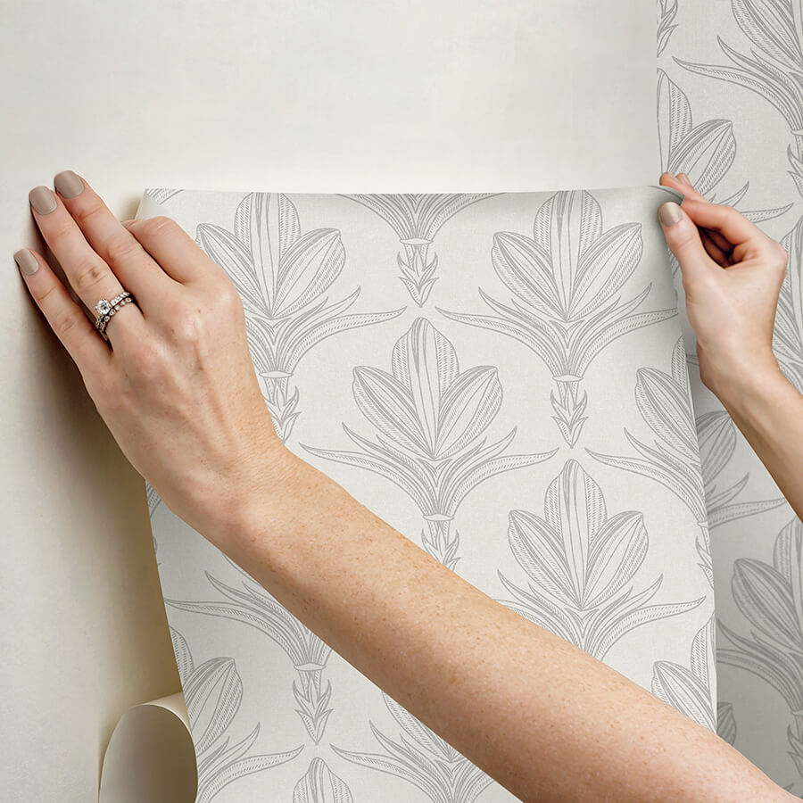 NUS6373 - Larkyn Grey Peel and Stick Wallpaper - by NuWallpaper