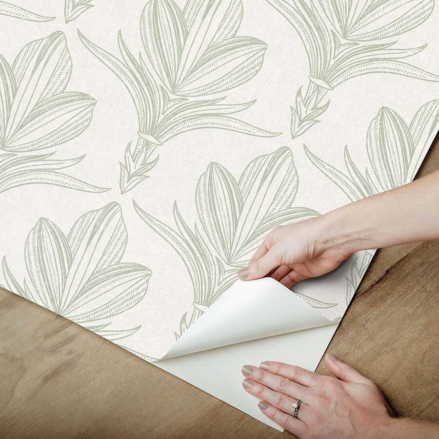 NUS6375 - Larkyn Green Peel and Stick Wallpaper - by NuWallpaper