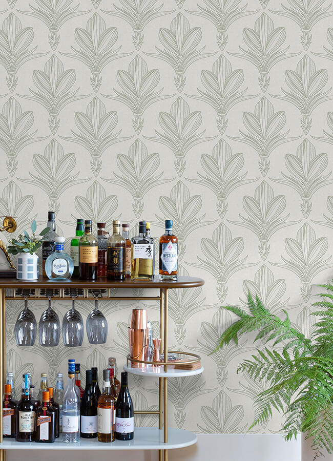 NUS6375 - Larkyn Green Peel and Stick Wallpaper - by NuWallpaper
