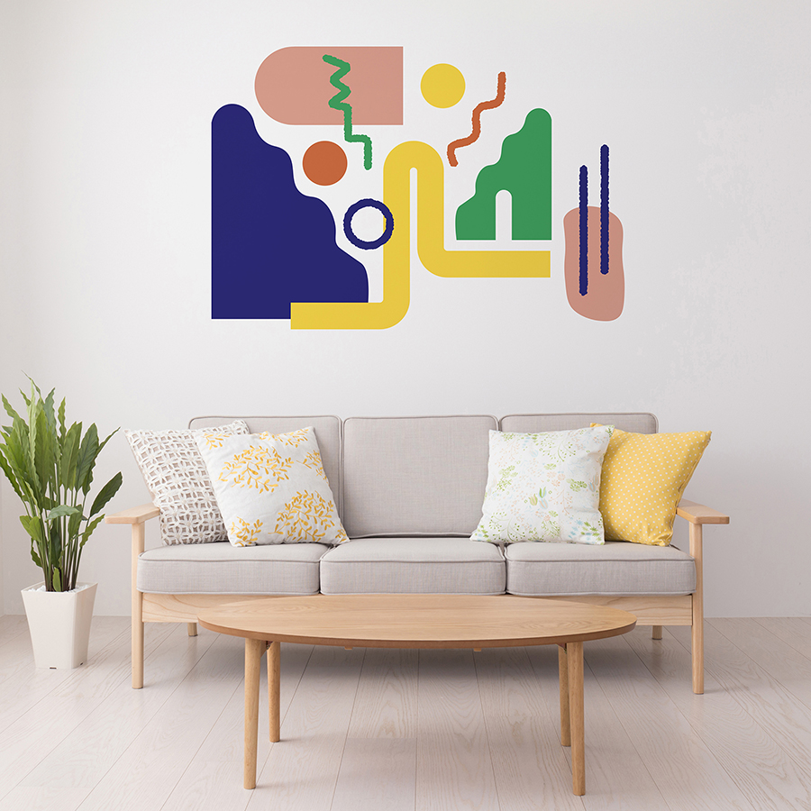 VPD6386 - Fun Haus Modular Mural Peel & Stick Wall Decals - by Very Gay ...
