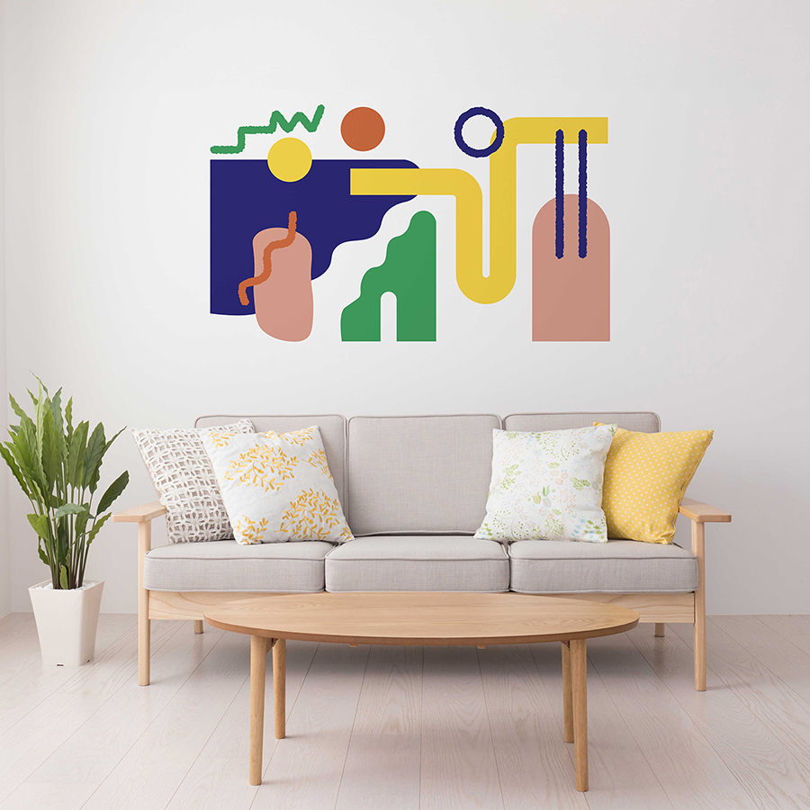 VPD6386 - Fun Haus Modular Mural Peel & Stick Wall Decals - by Very Gay ...