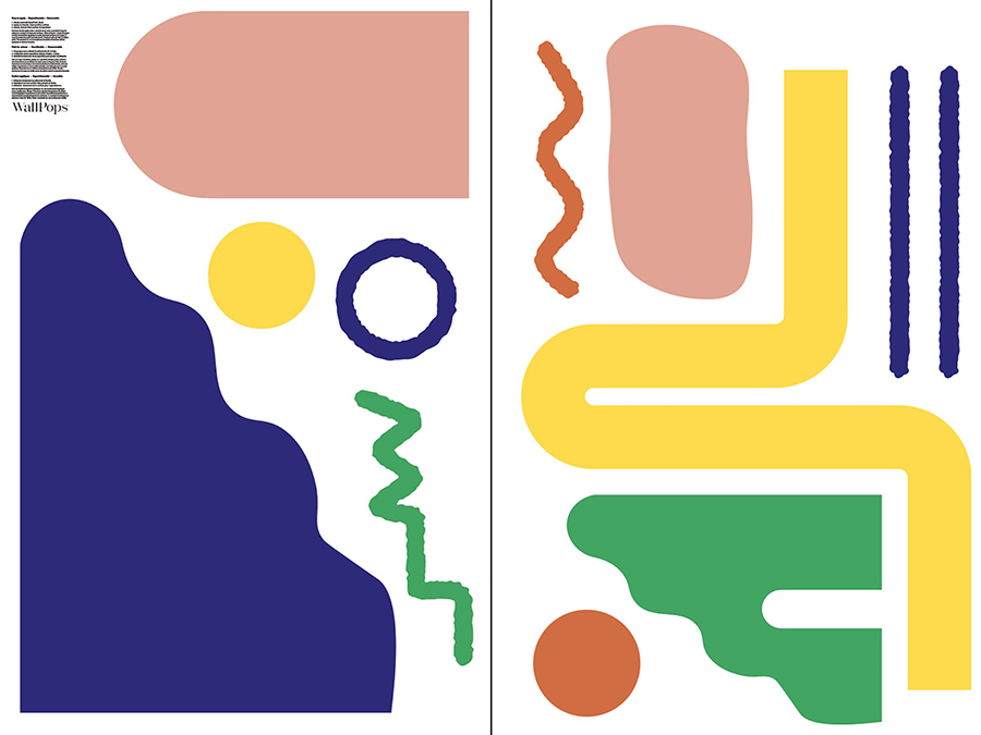 VPD6386 - Fun Haus Modular Mural Peel & Stick Wall Decals - by Very Gay ...