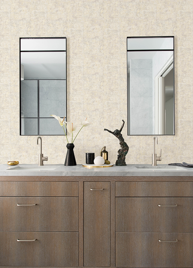 4168-17746 - Masonry Ivory Stone Wallpaper - by Advantage