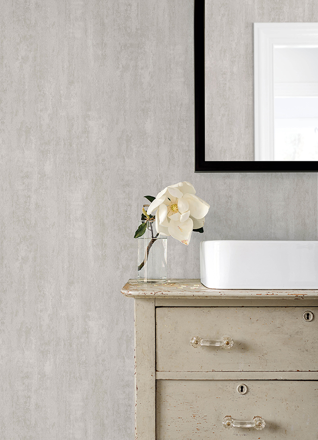 4168-19901 - Soapstone Ivory Distressed Wallpaper - by Advantage