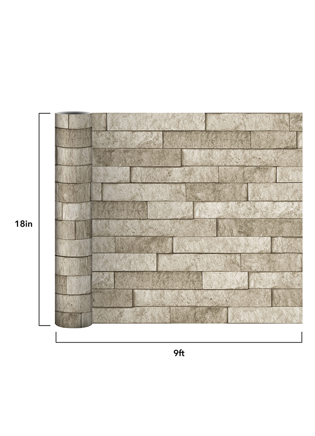 NH6239 - Stone Natural Peel & Stick Rolled Backsplash - by InHome