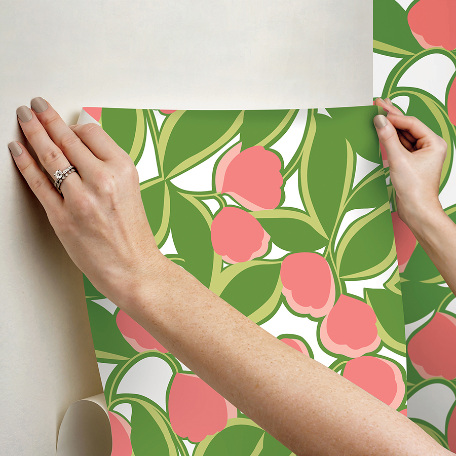 MCS6405 - Talia Green Peel and Stick Wallpaper - by Megan Carter