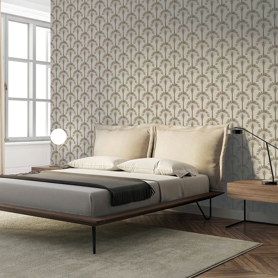 AH921701 - Sylvia Gold Palm Palace Wallpaper - by Arthouse