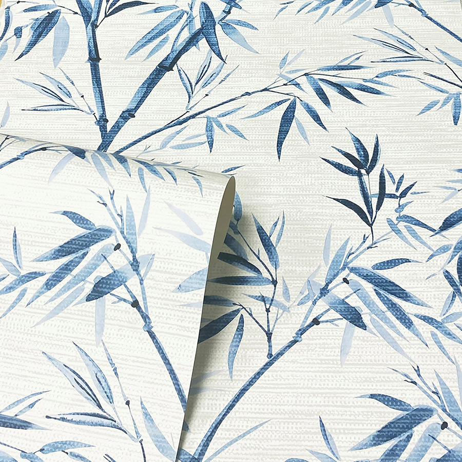 AH924107 - Moriko Blue Bamboo Wallpaper - by Arthouse