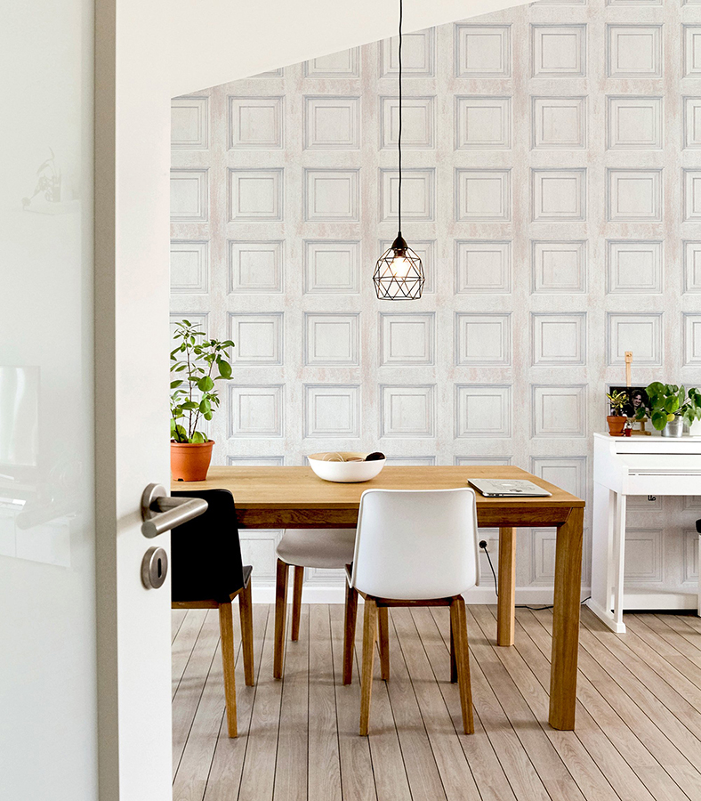 AH945902 - Willard Off-White Wood Panel Wallpaper - by Arthouse