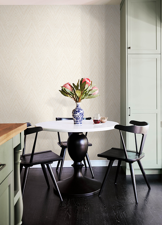 4147-27371 - Lainey Apricot Stitched Chevron Wallpaper - by A-Street Prints