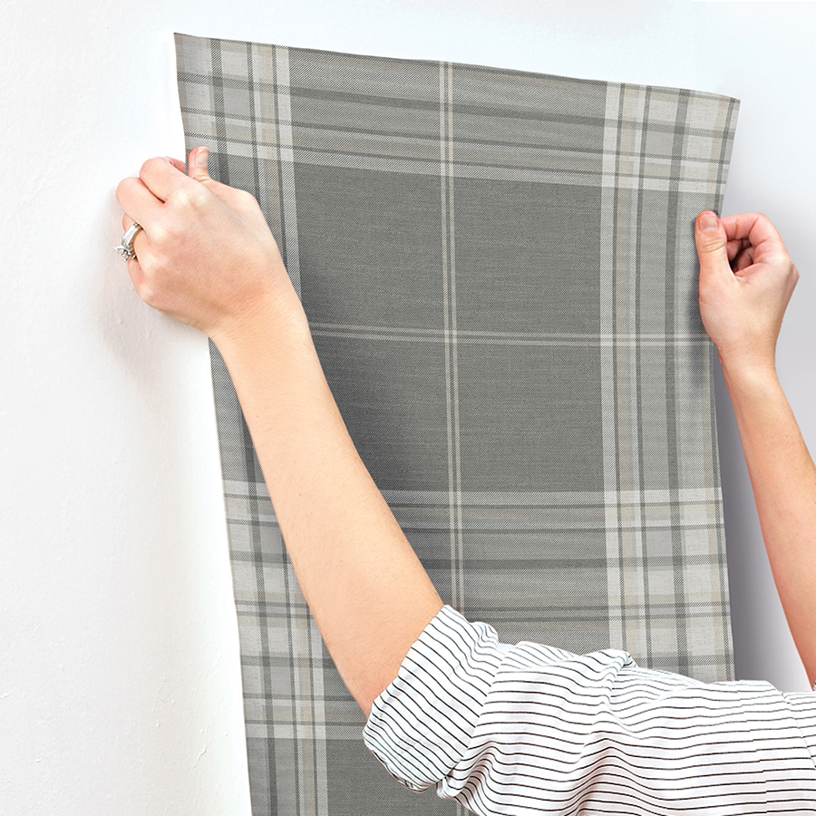 4147-27384 - Westley Grey Plaid Wallpaper - by A-Street Prints