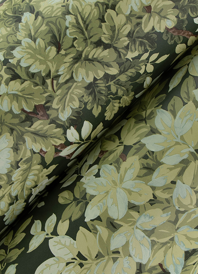 4147-80004 - Greenwood Dark Green Deciduous Wallpaper - by A-Street Prints