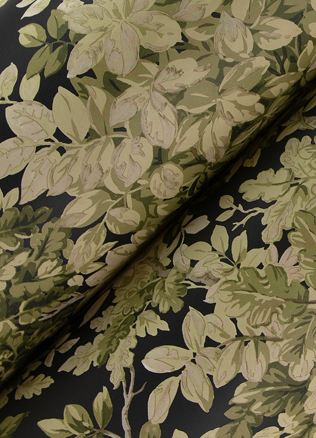 4147-80005 - Greenwood Black Deciduous Wallpaper - by A-Street Prints