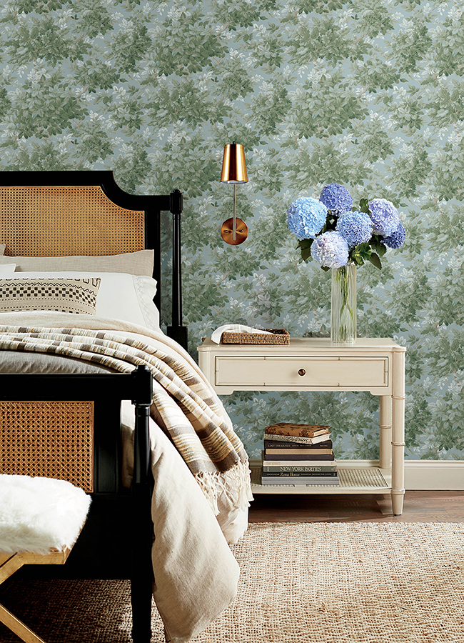 4147-80007 - Greenwood Light Blue Deciduous Wallpaper - by A-Street Prints