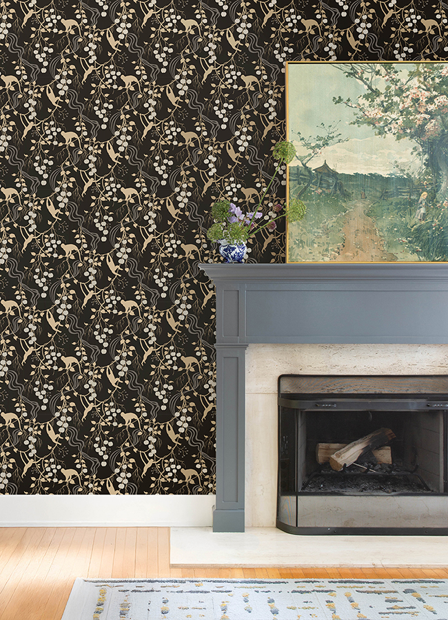 York Wallcoverings: Wallpaper Designed to Inspire. 4147-80009 - Linden Black Jungle Canopy ...