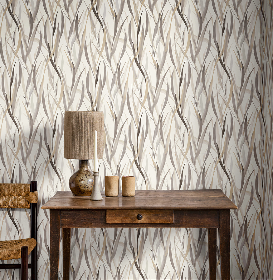 RH330205 - Sway Neutral Botanical Wallpaper - by Rasch