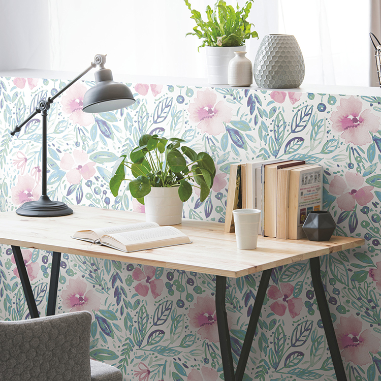 Clara Jean April Showers Peel and Stick Wallpaper - Pink | RoomMates Décor