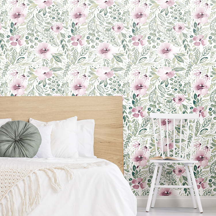 Clara Jean April Showers Peel and Stick Wallpaper - Green | RoomMates Décor
