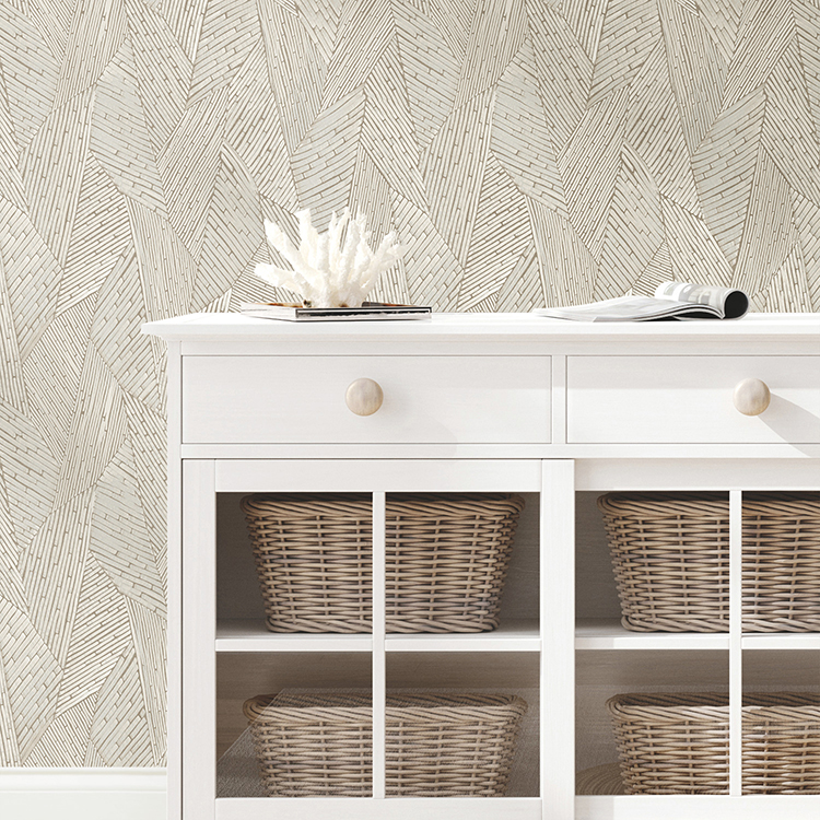 Woven Reed Stitch Peel & Stick Wallpaper - Brown | RoomMates Décor