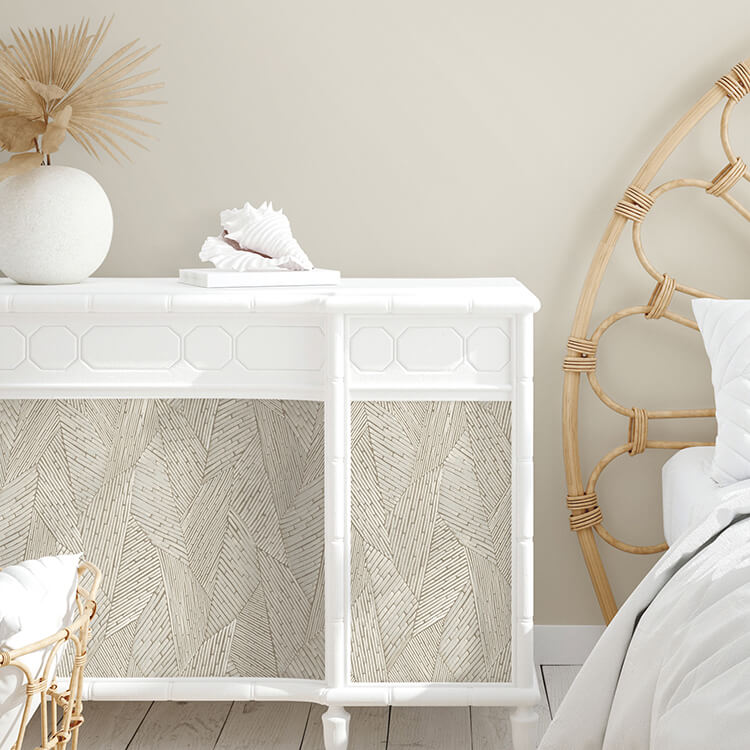 Woven Reed Stitch Peel & Stick Wallpaper - Brown | RoomMates Décor