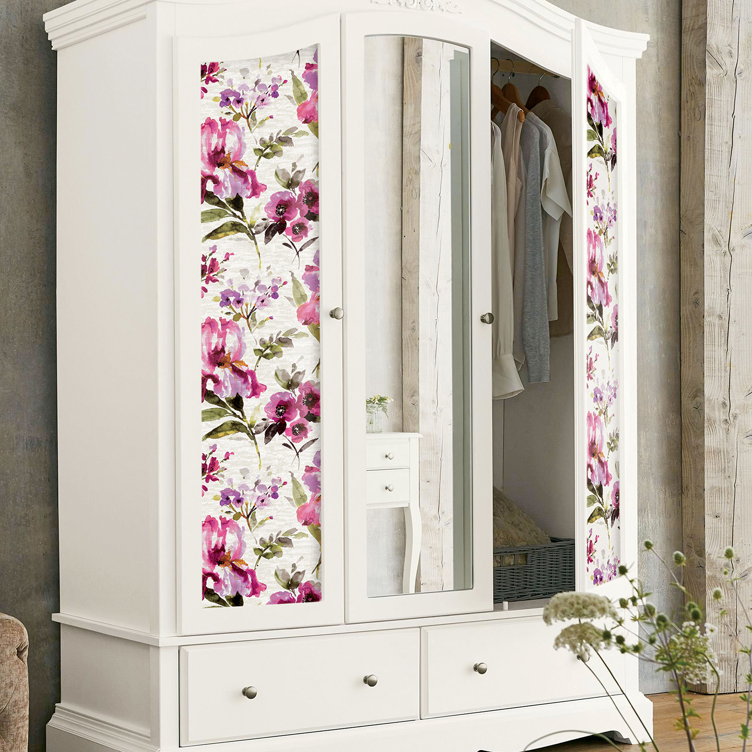 Iris Peel & Stick Wallpaper - Purple | RoomMates Décor