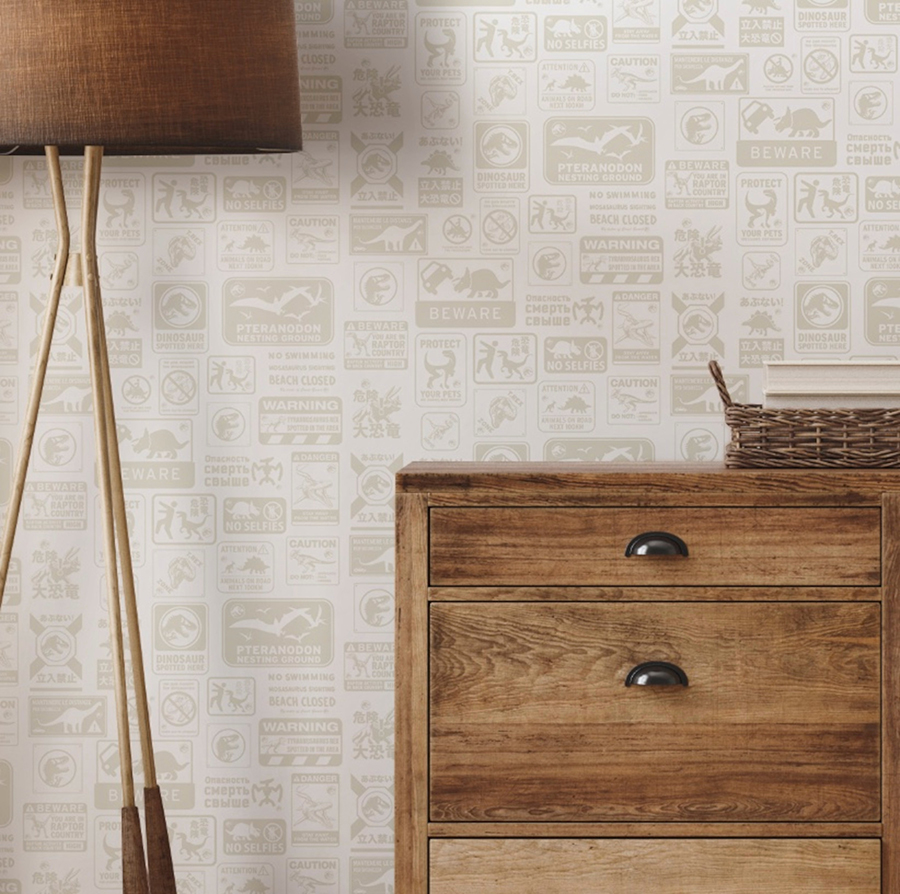 Jurassic World: Dominion Signs Peel And Stick Wallpaper - Beige ...