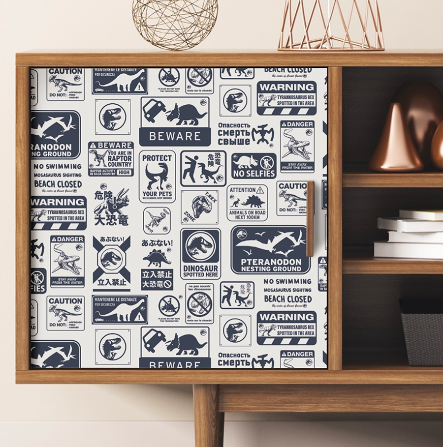 Jurassic World: Dominion Signs Peel And Stick Wallpaper - Blue ...