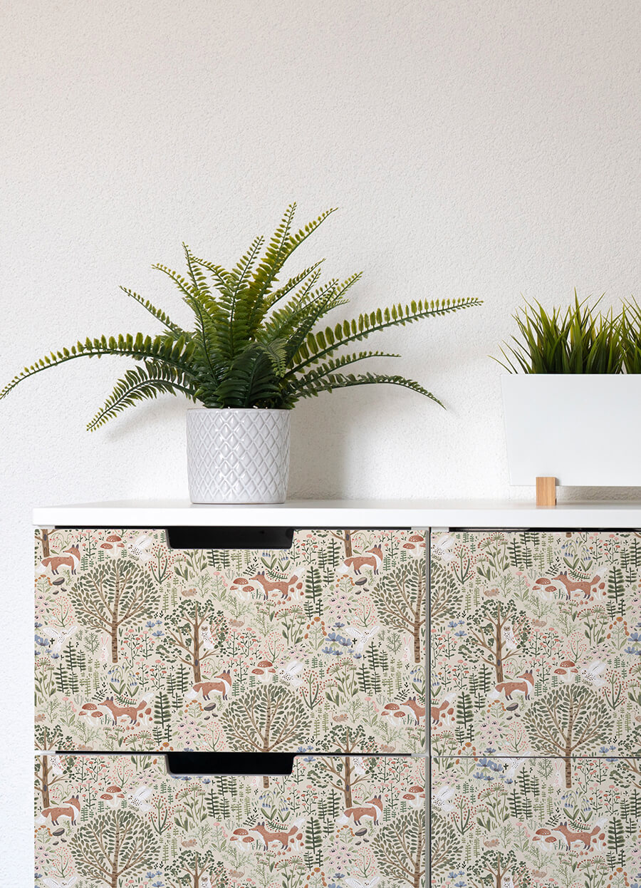 Clara Jean Folklore Forest Peel and Stick Wallpaper - Almond/Vintage ...