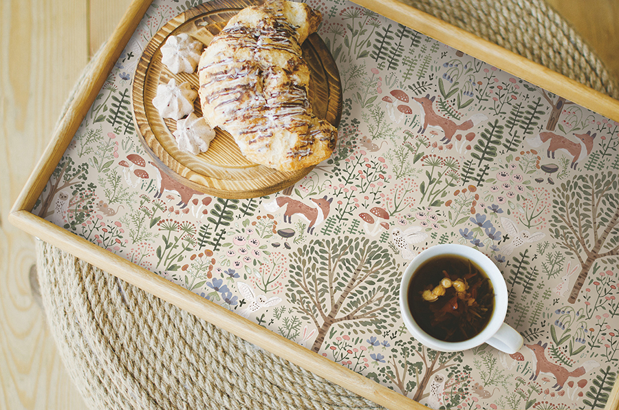 Clara Jean Folklore Forest Peel and Stick Wallpaper - Almond/Vintage ...