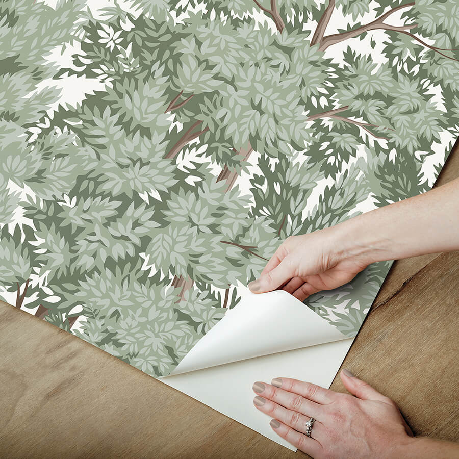 Ardian Peel and Stick Wallpaper - Green/White | RoomMates Décor