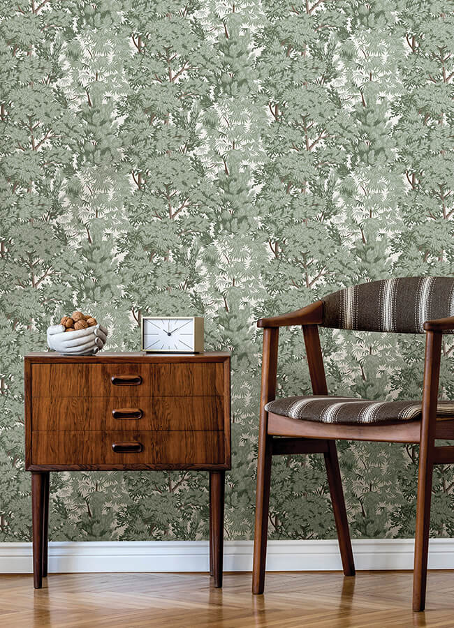Ardian Peel and Stick Wallpaper - Green/White | RoomMates Décor