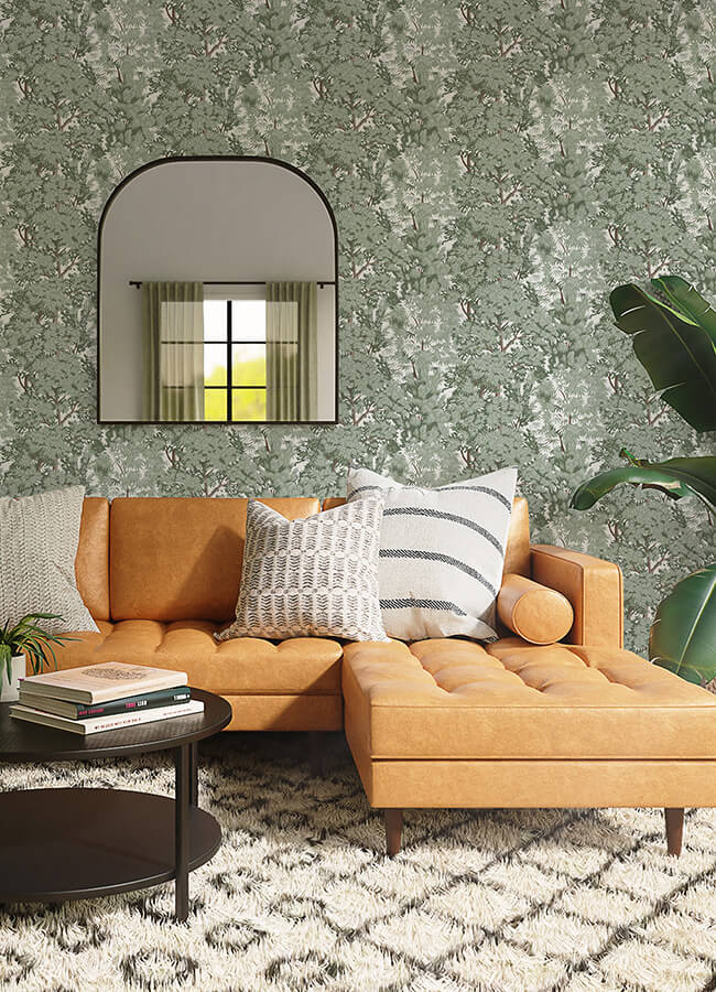 Ardian Peel and Stick Wallpaper - Green/White | RoomMates Décor