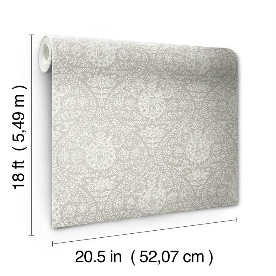 Disney Mickey Mouse Block Print Peel & Stick Wallpaper - Cream ...