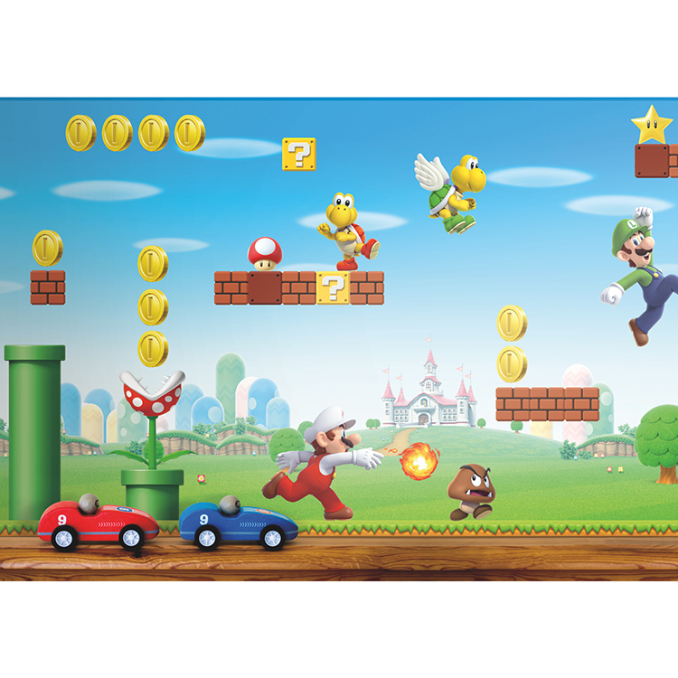Super Mario Scene Peel and Stick Wallpaper Border | RoomMates Décor