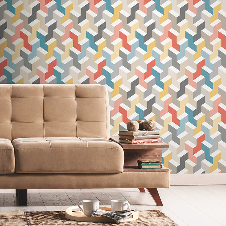 3D Steps Peel and Stick Wallpaper | RoomMates Décor