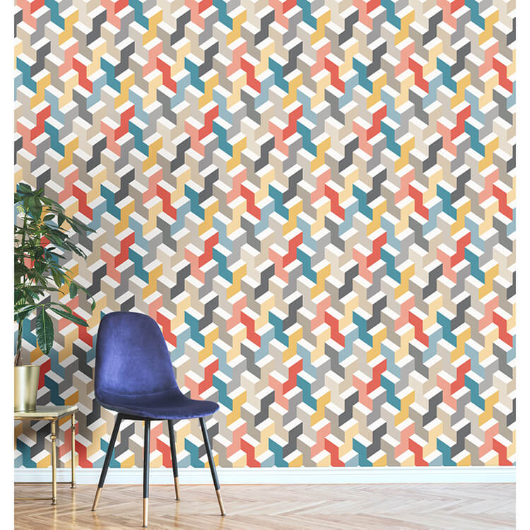 3D Steps Peel and Stick Wallpaper | RoomMates Décor