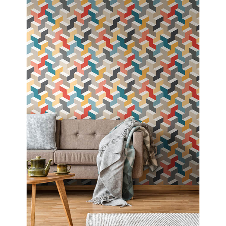 3D Steps Peel and Stick Wallpaper | RoomMates Décor