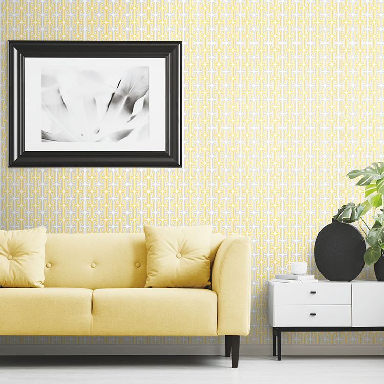 Mod Lattice Peel and Stick Wallpaper - Yellow | RoomMates Décor
