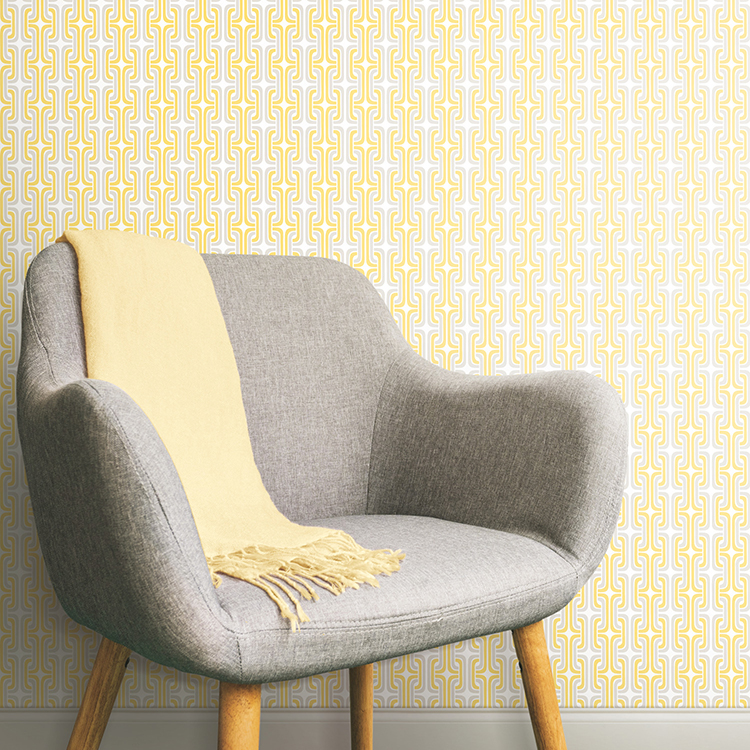 Mod Lattice Peel and Stick Wallpaper - Yellow | RoomMates Décor