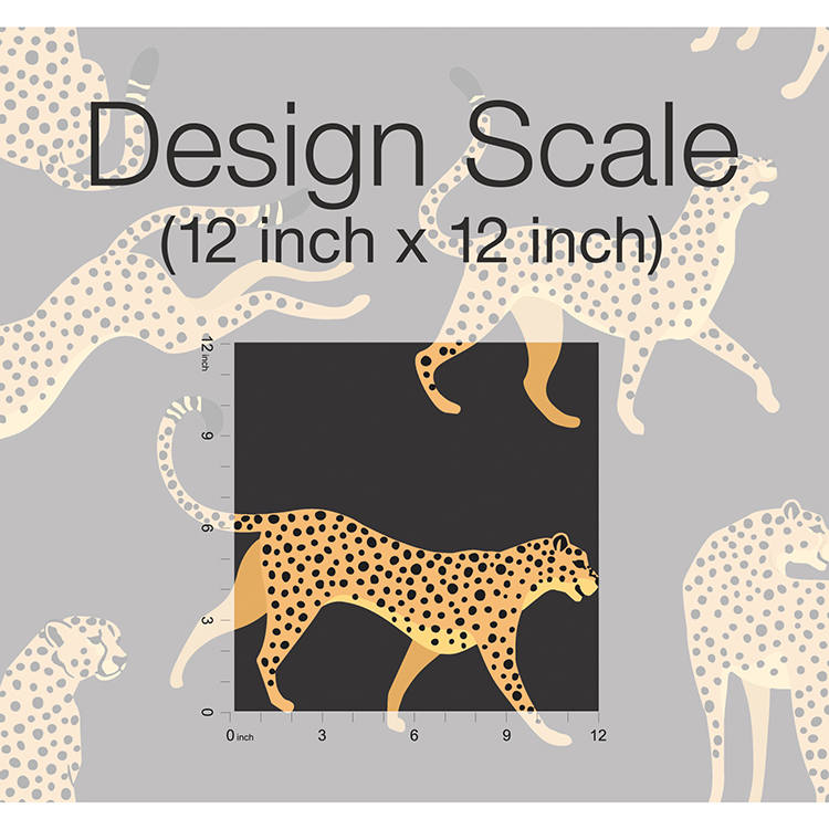 Cheetah Cheetah Peel and Stick Wallpaper - Black | RoomMates Décor