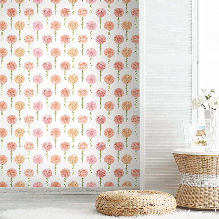 Dog Chews Vintage Floral Peel And Stick Wallpaper - Pink Boho Rose ...