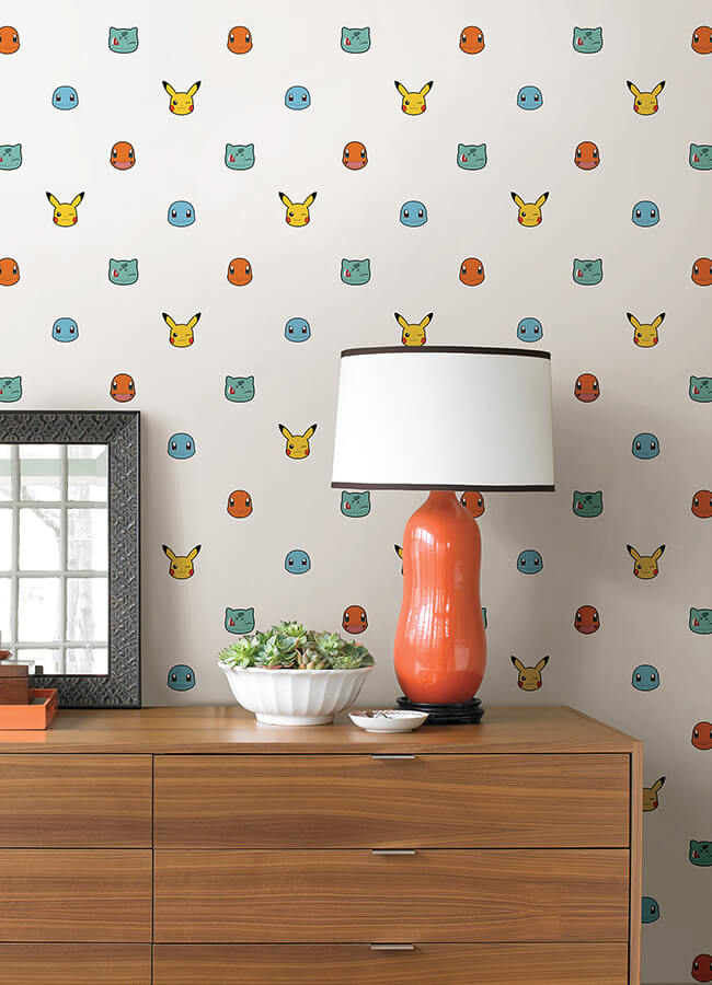 Pokemon Character Faces Peel and Stick Wallpaper - Multicolor ...
