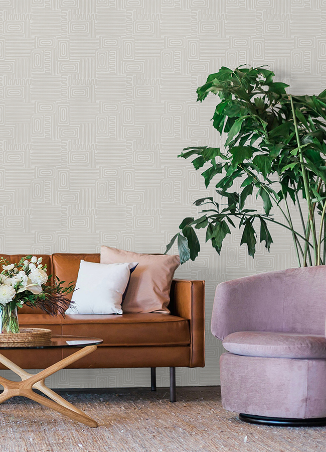 Emily Rayna Pathways Peel and Stick Wallpaper - Taupe | RoomMates Décor