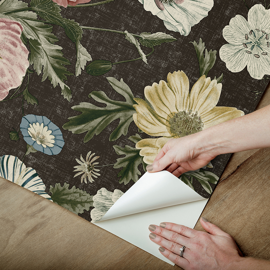 Vintage Poppy Peel & Stick Wallpaper - Roll | RoomMates Décor