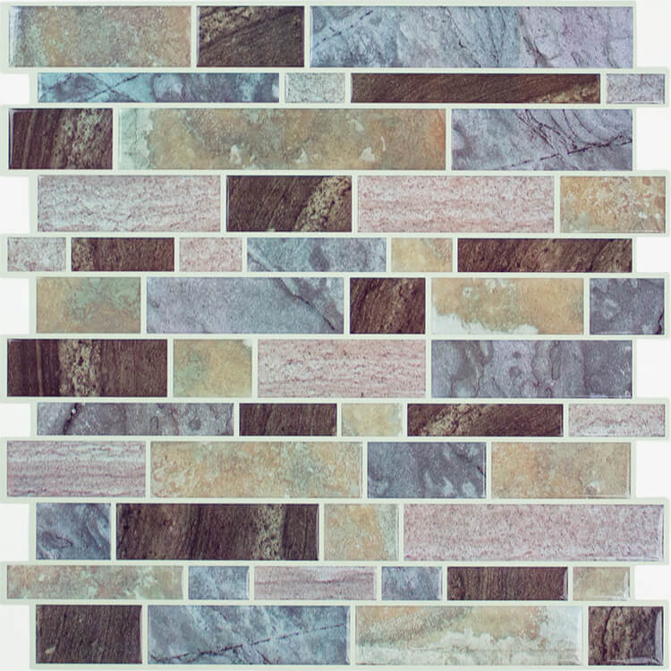 Blue Long Stone Tile Peel and Stick Backsplash | RoomMates Décor