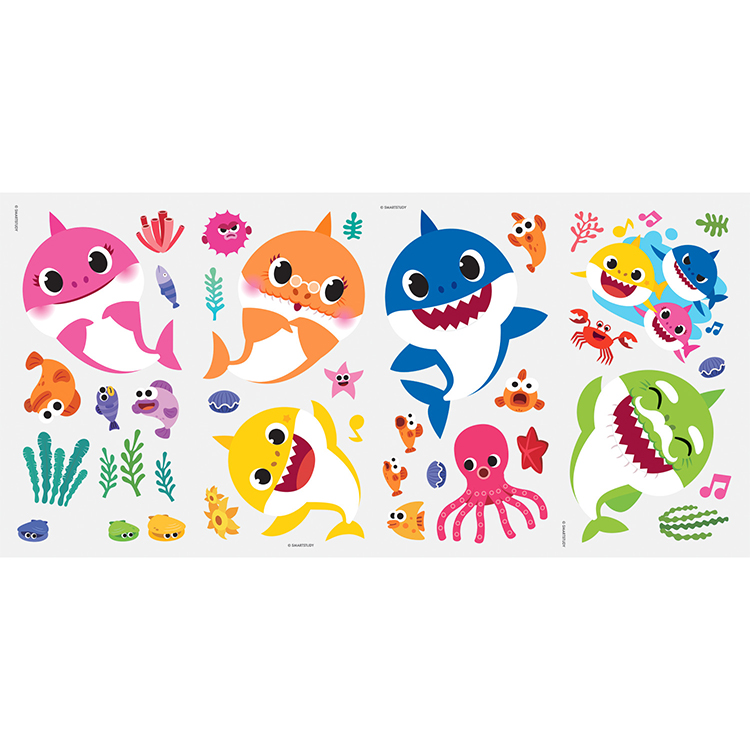 Baby Shark Peel and Stick Wall Decals | RoomMates Décor
