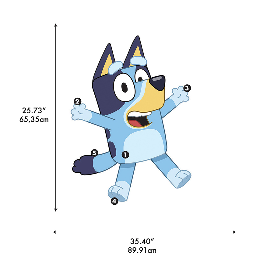 Bluey Character Peel and Stick Wall Decals | RoomMates Décor